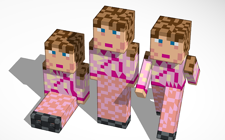 3D design MİNECRAFT GİRL | Tinkercad