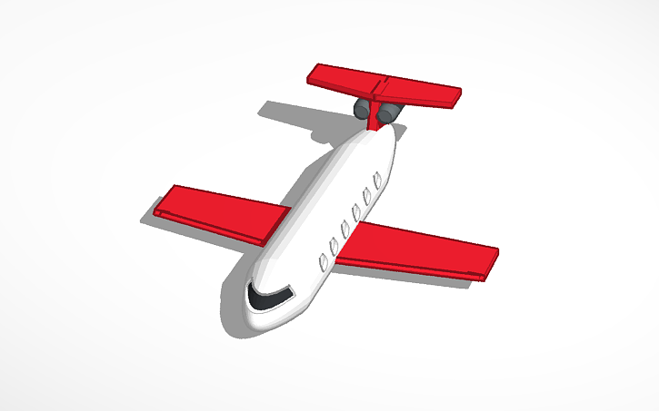 3D design Simple Plane - Tinkercad