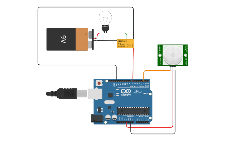 Circuit design Rele 5 - Tinkercad