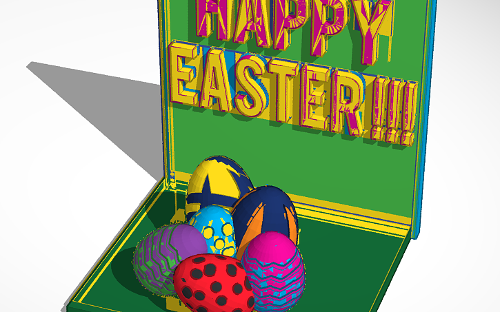 3D design Happy Easter 2017 - Tinkercad