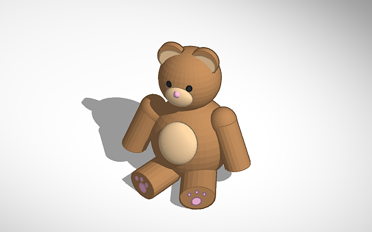 3D design Teddy Bear Plush - Tinkercad