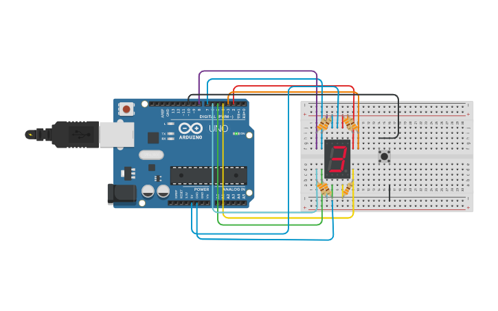 Circuit design DISPLAY BOTON - Tinkercad