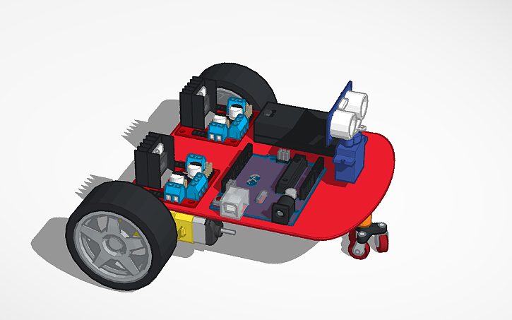 3D design Robot car - Tinkercad