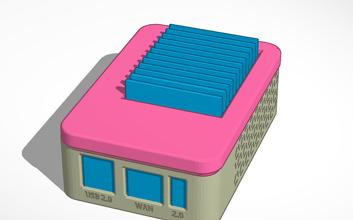 3D design OrangePi PC case - Tinkercad