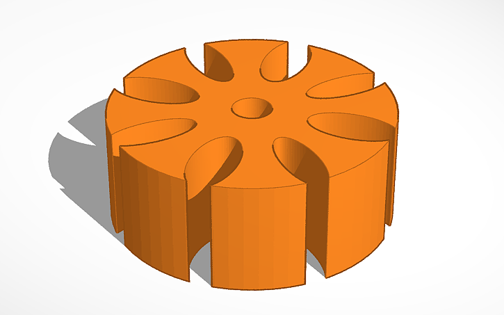 3D design ROTOR - MOTOR DC - 8 ESPIRAS | Tinkercad