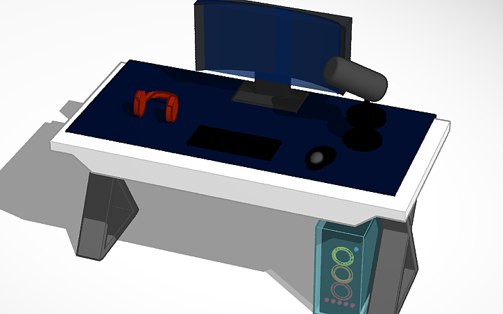 3D design Eshaan Gaming Setup ©Eshaan Segavalu :D 2021 | Tinkercad