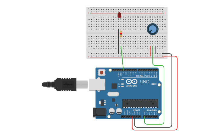 Circuit Design Potentiometers Activity 1 Led Blink Speed Using A