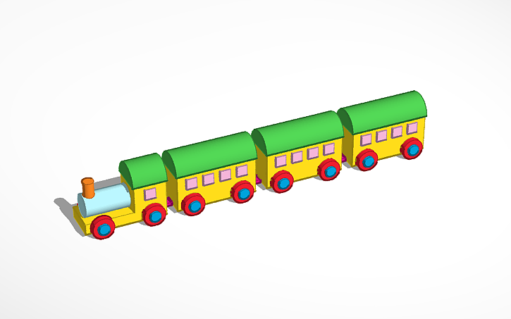 3D design TOY TRAIN - Tinkercad