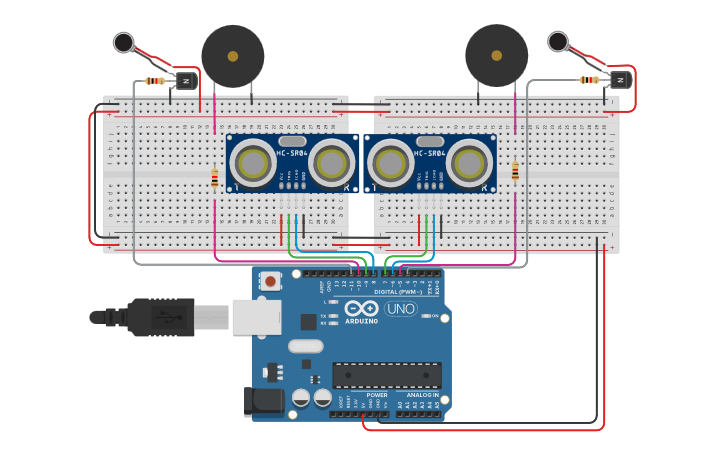 Circuit design Bengala Simulada Barulhenta [final?] - Tinkercad