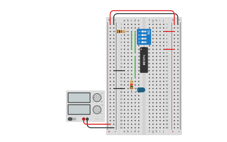Circuit Design Not Gate Using Nand Gate Tinkercad
