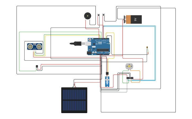 Circuit Design Safety Alarm System Tinkercad