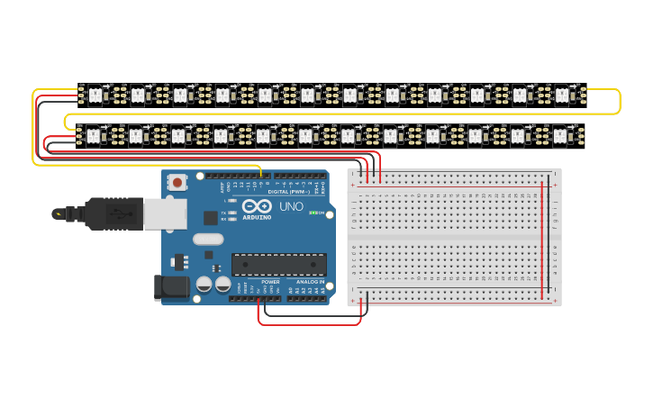 Circuit design Tira de led | Tinkercad