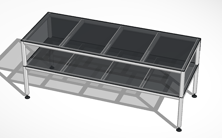 3D design Al profile table - Tinkercad