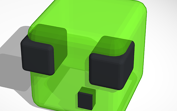 3D design Slime Minecraft - Tinkercad
