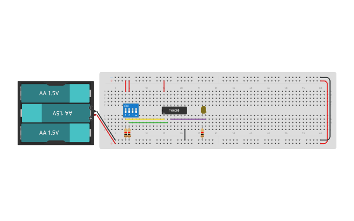 Circuit design Circuito NAND - Tinkercad