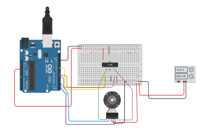 Circuit design DC MOTOR WITH ENCODER | Tinkercad