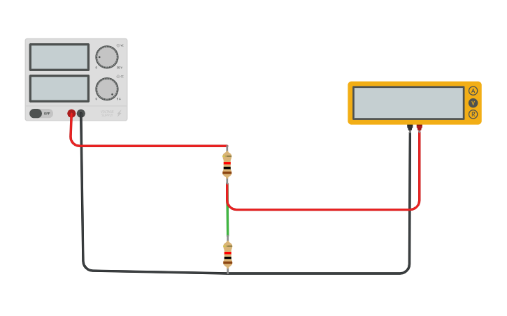 Circuit design analog(voltage divider) | Tinkercad