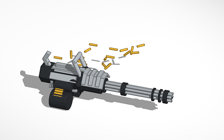 3D design Machine gun - Tinkercad