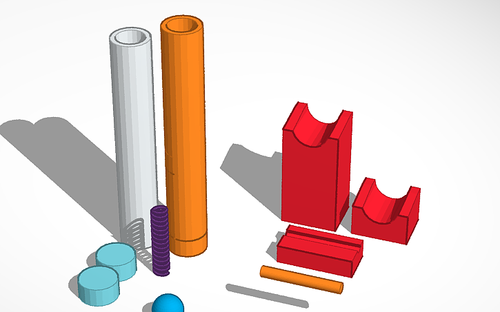 3D design Spring cannon body | Tinkercad