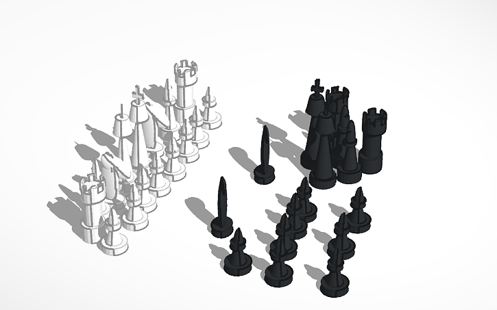 3D design Chess Set | Tinkercad