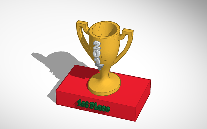 3D design 1st place trophy - Tinkercad