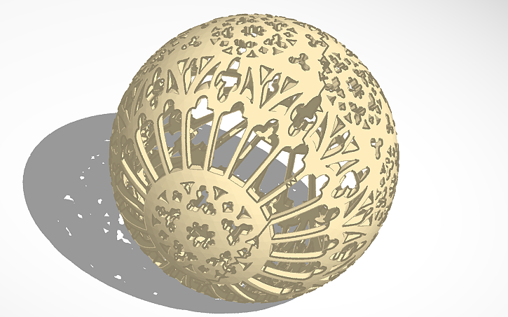 3d Design Fancy Hollow Ball Tinkercad