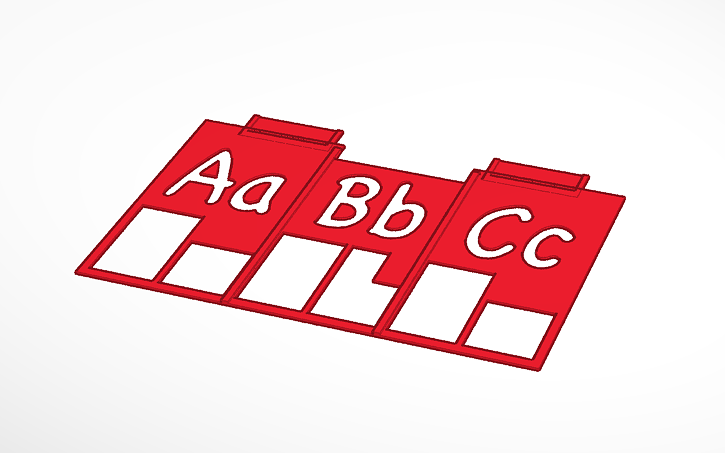 3D design Abc Plat: abc - Tinkercad