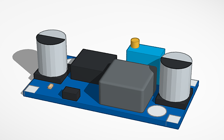 3D design LM2596 - Tinkercad