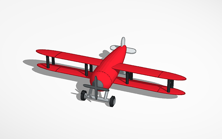 3D design Flying Biplane using motors - Tinkercad
