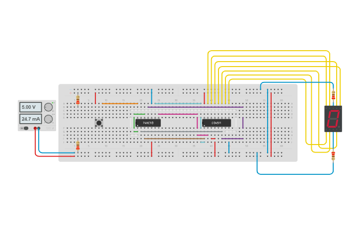 Circuit design 7 Segment Project _191065G | Tinkercad
