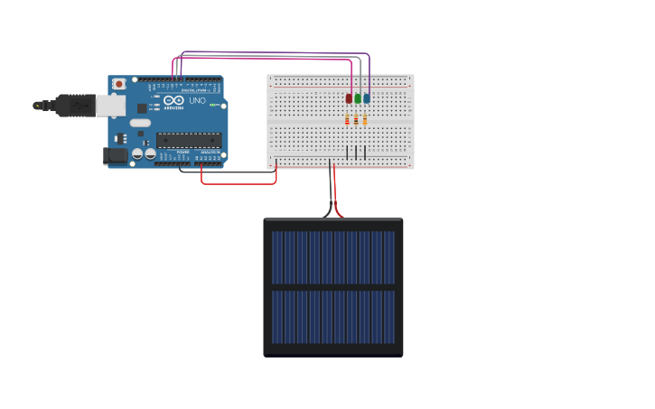 Circuit design Solar - Tinkercad