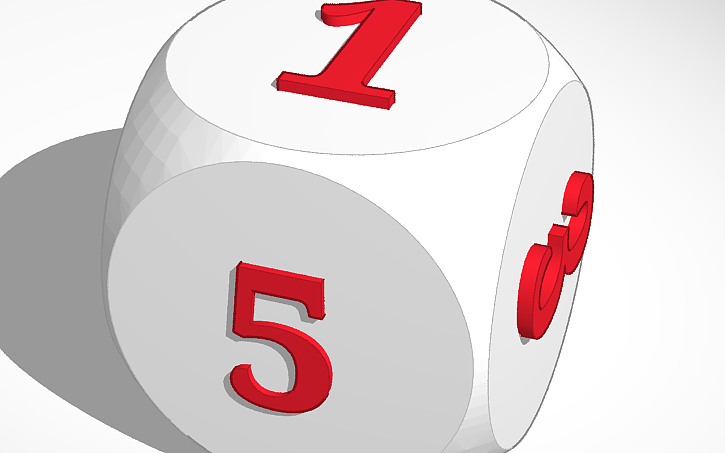 3D design DADO - Tinkercad