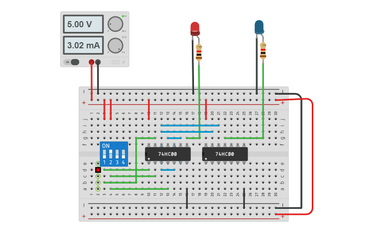 Circuit Design Half Adder Using Nand Gate Tinkercad