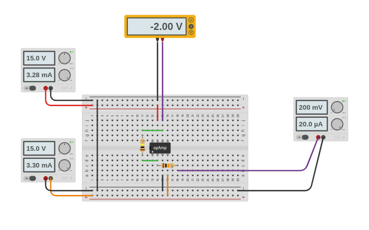 Circuit Design Copy Of Inverting Amplifier Op Amp Tinkercad