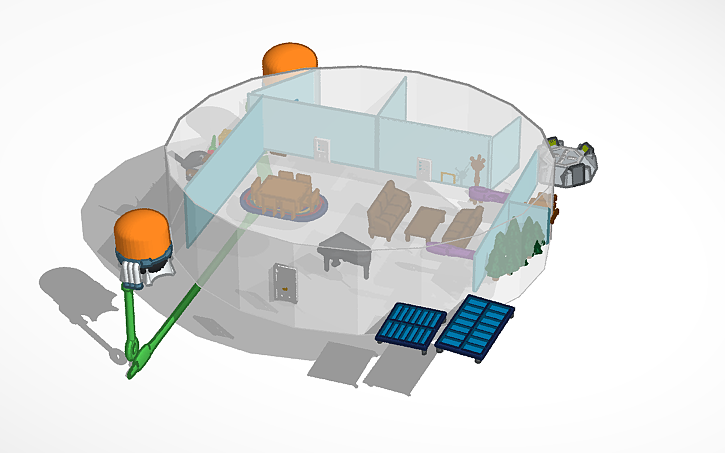 3D design moon base lujain and abeer - Tinkercad