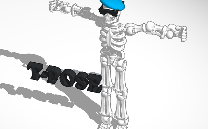 3D design T POSE - Tinkercad