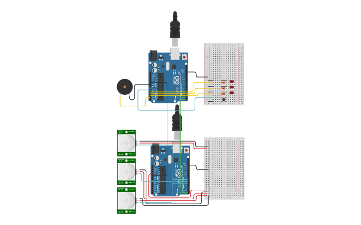 Circuit design USART Communication - Tinkercad
