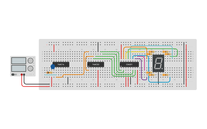 Circuit design CAPECCHI ELISA. contatore a sette segmenti | Tinkercad