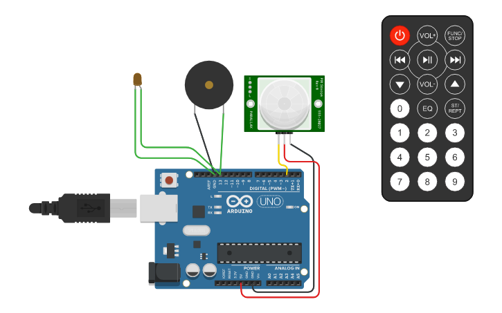 Circuit Design Motion Sensor With Arduino Blocks Tinkercad