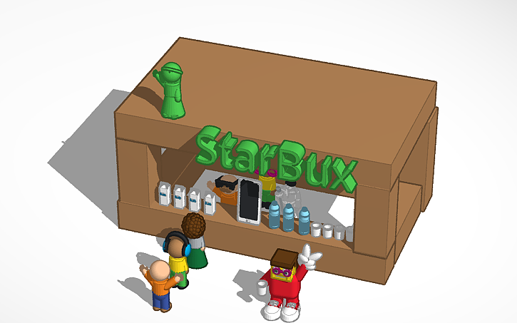 3D design coffee shop - Tinkercad