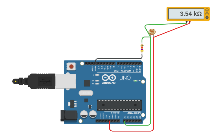 Circuit Design Photoresistor With Arduino Blocks Tinkercad