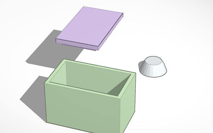 3D design Caja con tapa - Tinkercad