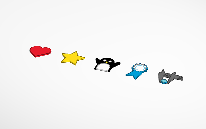 3D design Tinkercad Reaction Buttons - Tinkercad