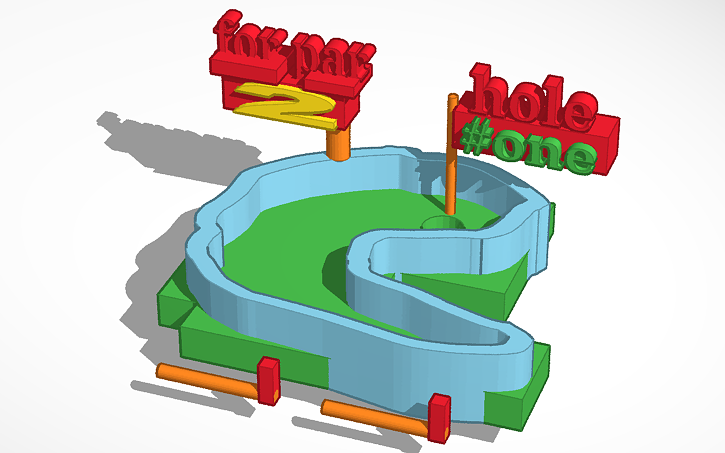 3D design mini mini golf - Tinkercad