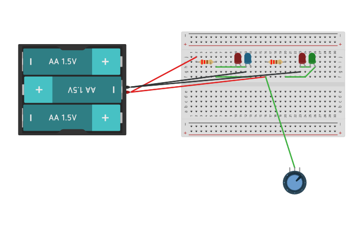 Circuit design circuito de led - Tinkercad