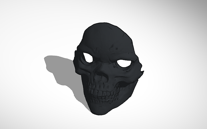 3D design skull mask - Tinkercad