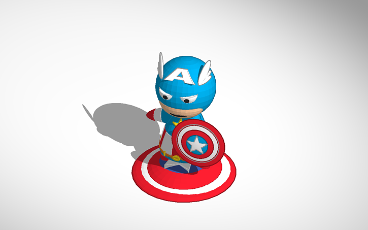 3D design Captain America - Tinkercad