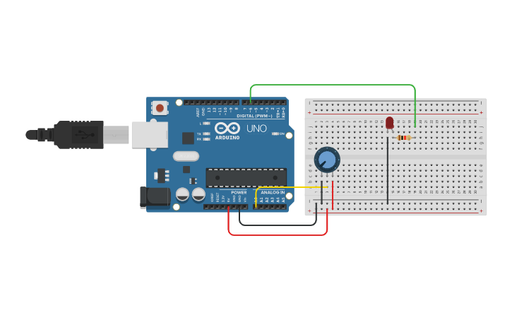 Circuit Design Prática 1 Pwm Na Arduino Tinkercad