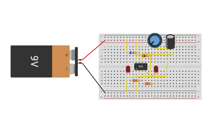 Circuit Design Led De Velocidad Variable Tinkercad