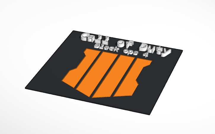 3D design Call of Duty Black ops 4 Logo - Tinkercad